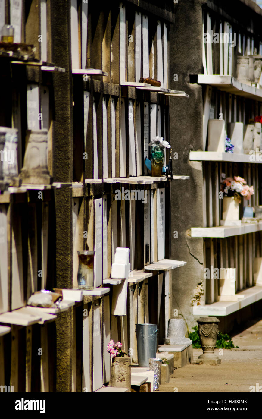 Above ground vaults in St Louis No 2 Cemetery New Orleans Louisiana USA ...