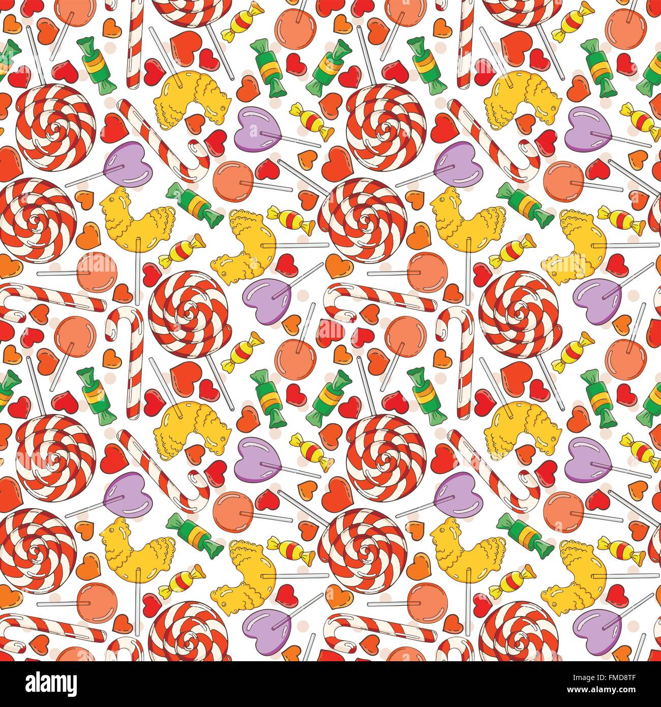 Vector Candy and Lollipop Seamless Pattern Stock Vector Image & Art - Alamy