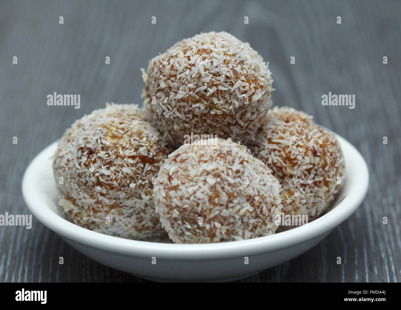 Super Fruit Healthy Nut And Dried Fruit Snack Ball With Coconut Stock ...