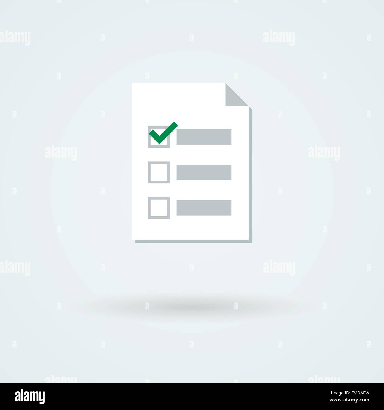 Vector text and checklist icon Stock Vector Image & Art - Alamy