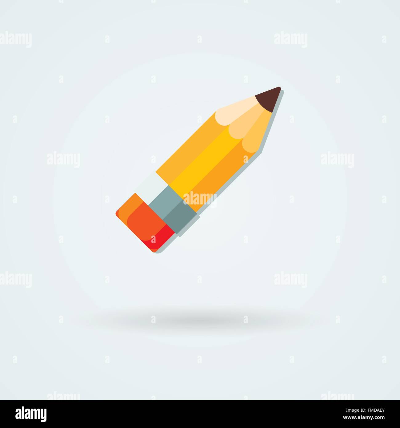Pencil icon, simple flat design Stock Vector Image & Art - Alamy