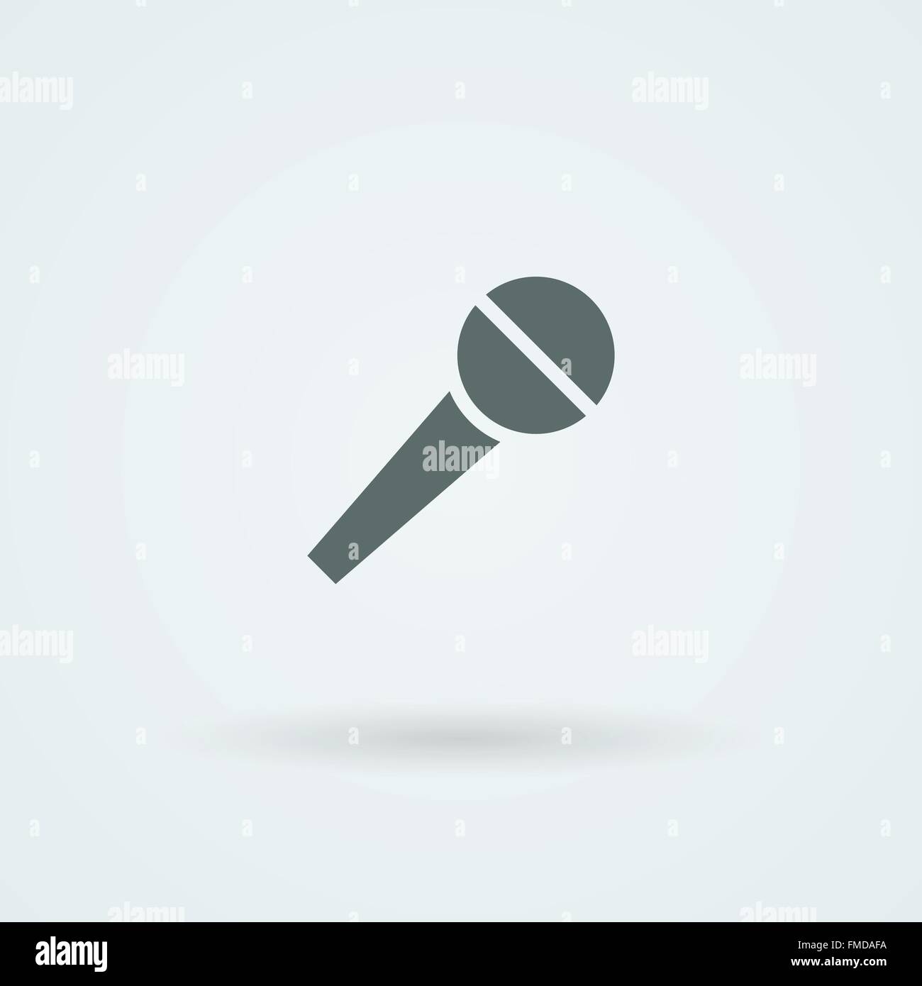 Vector Microphone Icon. Simple Pictogram Stock Vector Image & Art - Alamy