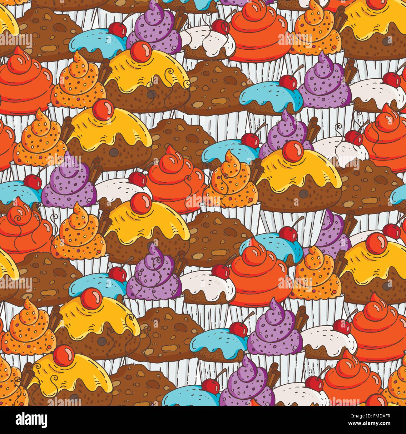 Vector Muffins Seamless Pattern Stock Vector Image & Art - Alamy