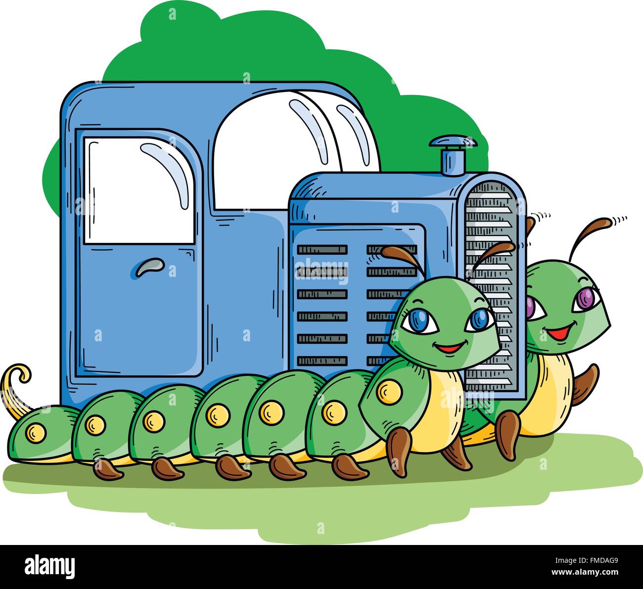 Cartoon caterpillar hi-res stock photography and images - Alamy