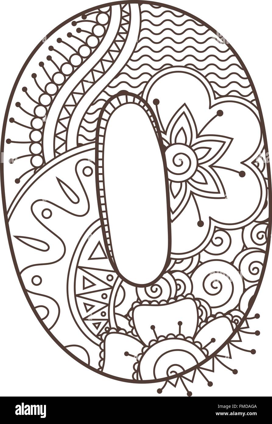 Zentangle number. Vector decorative number Stock Vector Image & Art - Alamy
