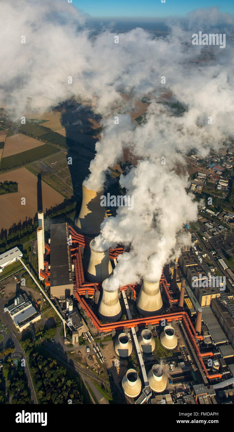 Aerial view, Niederaussem Bergheim RWE power plant, RWE Energy, coal ...