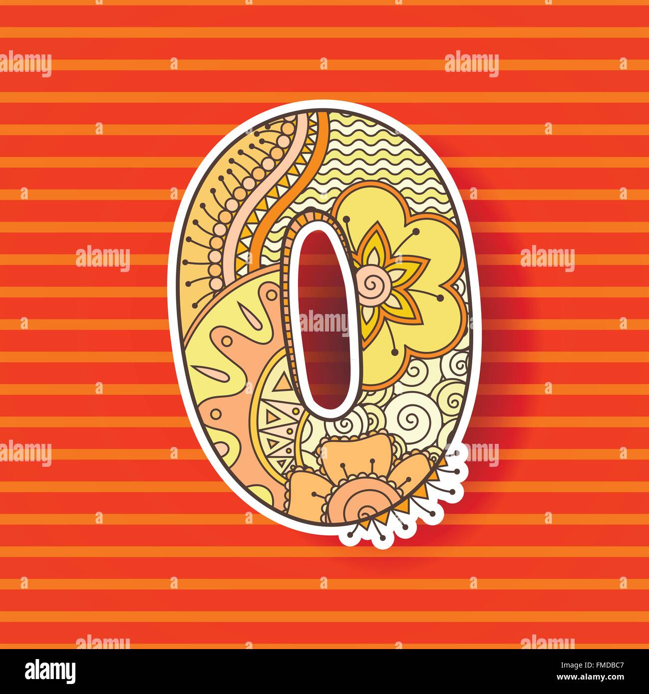 Zentangle number. Vector decorative number Stock Vector Image & Art - Alamy
