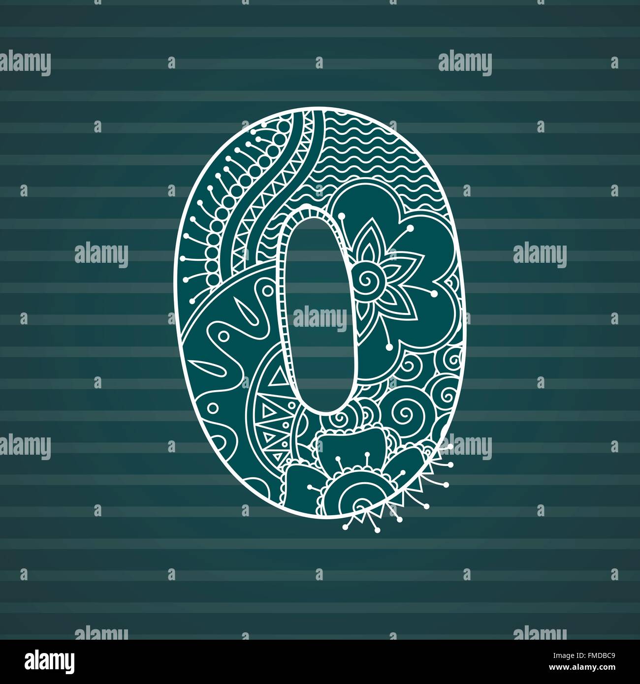 Zentangle number. Vector decorative number Stock Vector Image & Art - Alamy