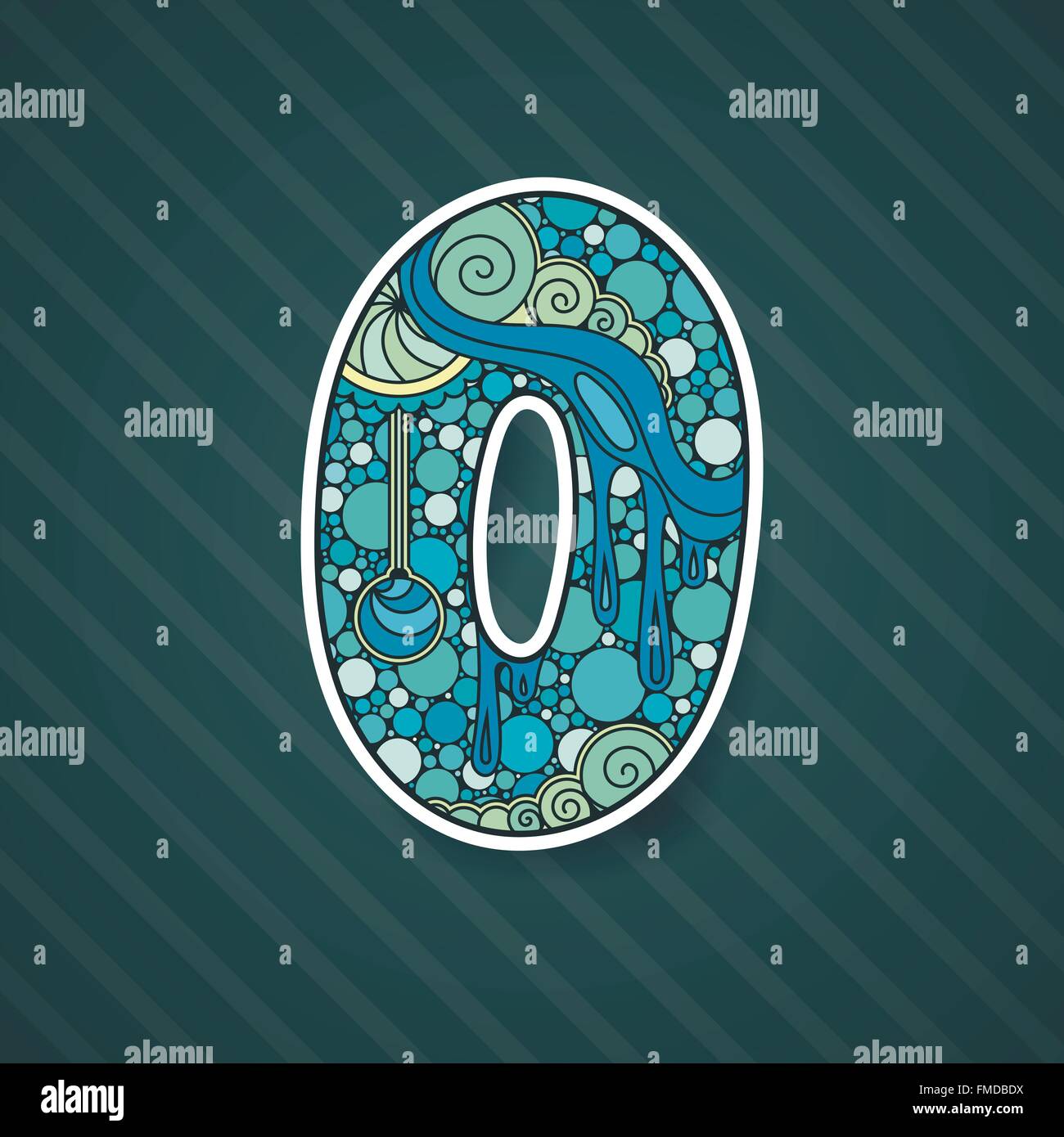Zentangle number. Vector decorative number Stock Vector Image & Art - Alamy