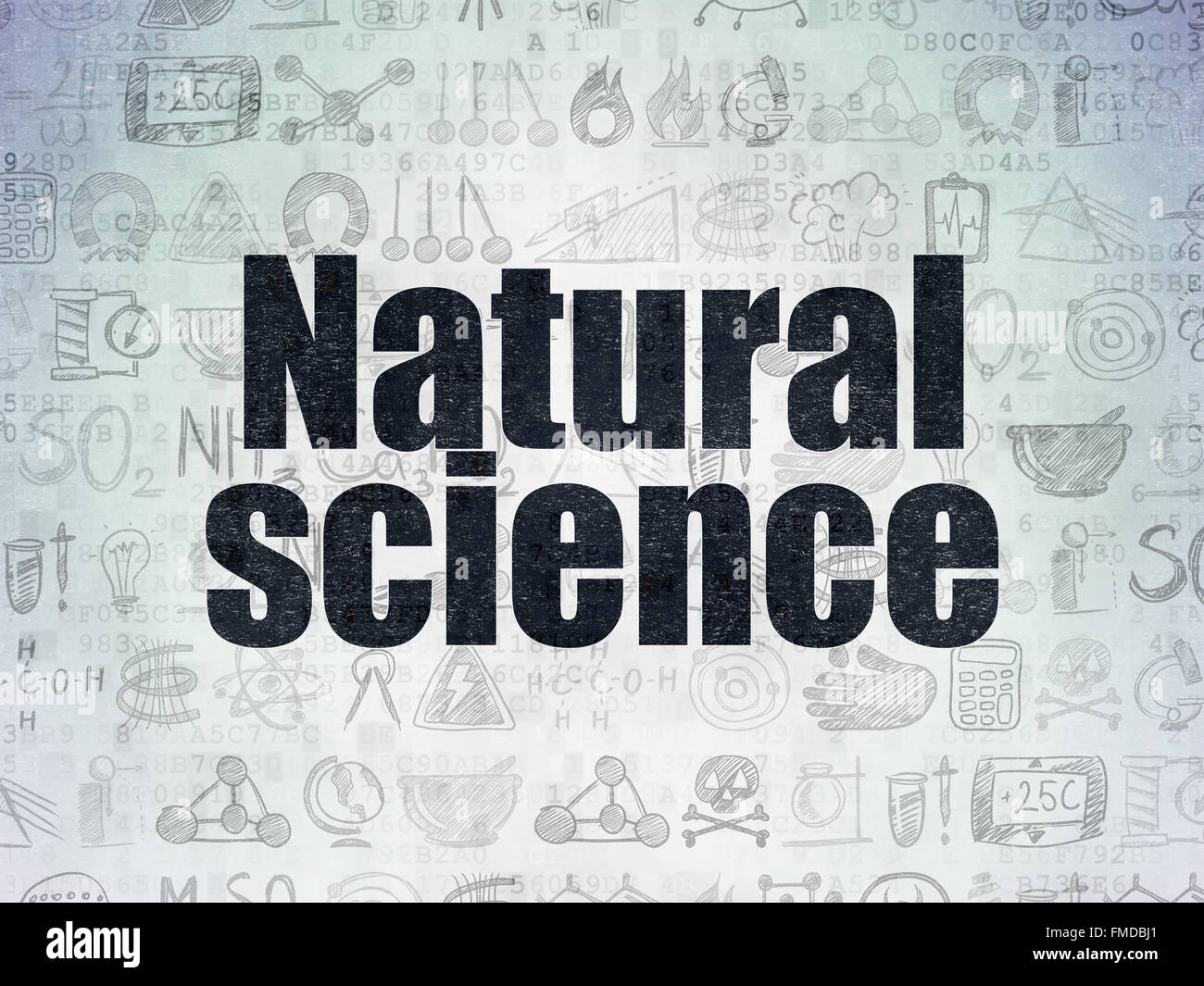 Science concept: Natural Science on Digital Paper background Stock ...