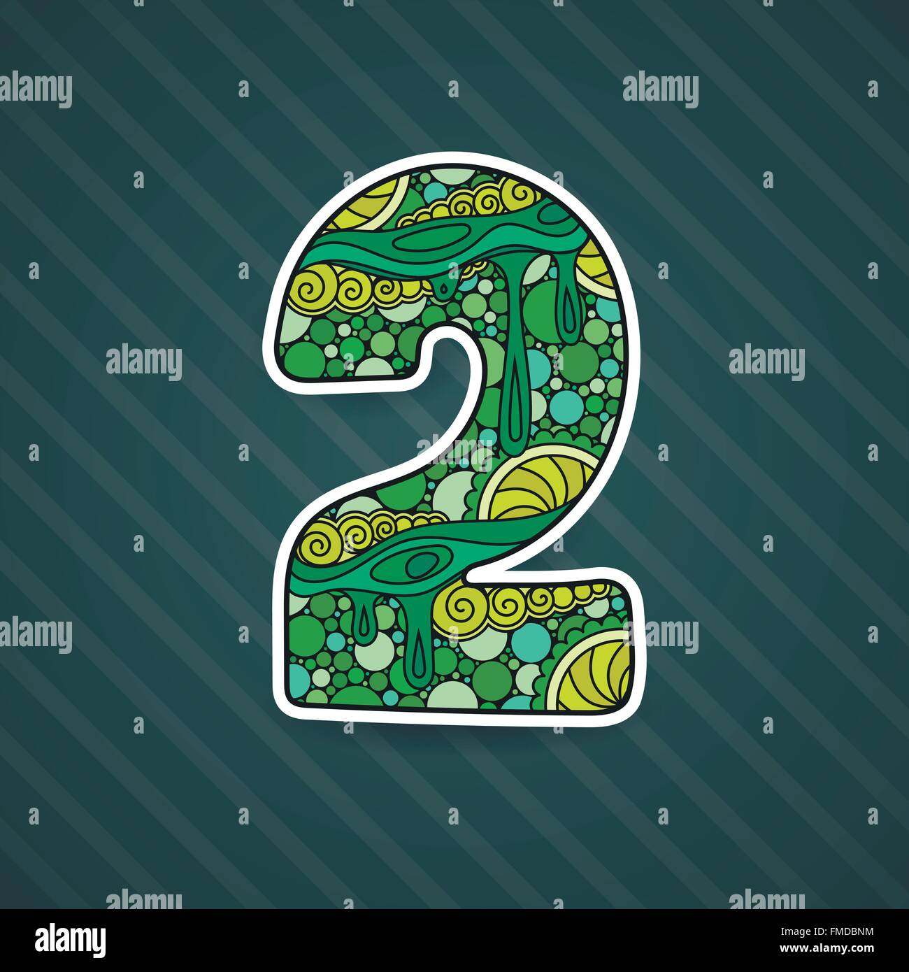 Zentangle number. Vector decorative number Stock Vector Image & Art - Alamy