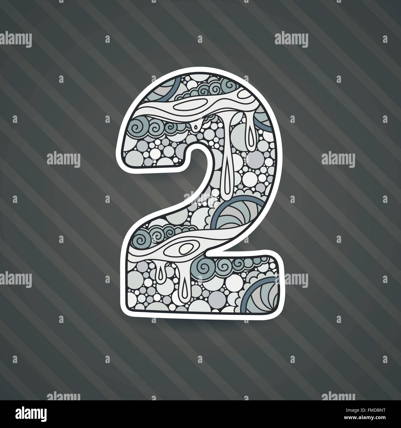 Zentangle number. Vector decorative number Stock Vector Image & Art - Alamy