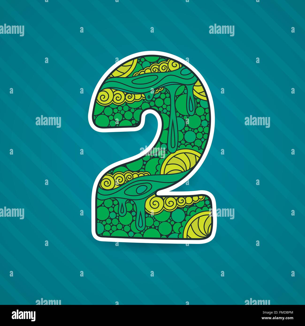 Zentangle number. Vector decorative number Stock Vector Image & Art - Alamy