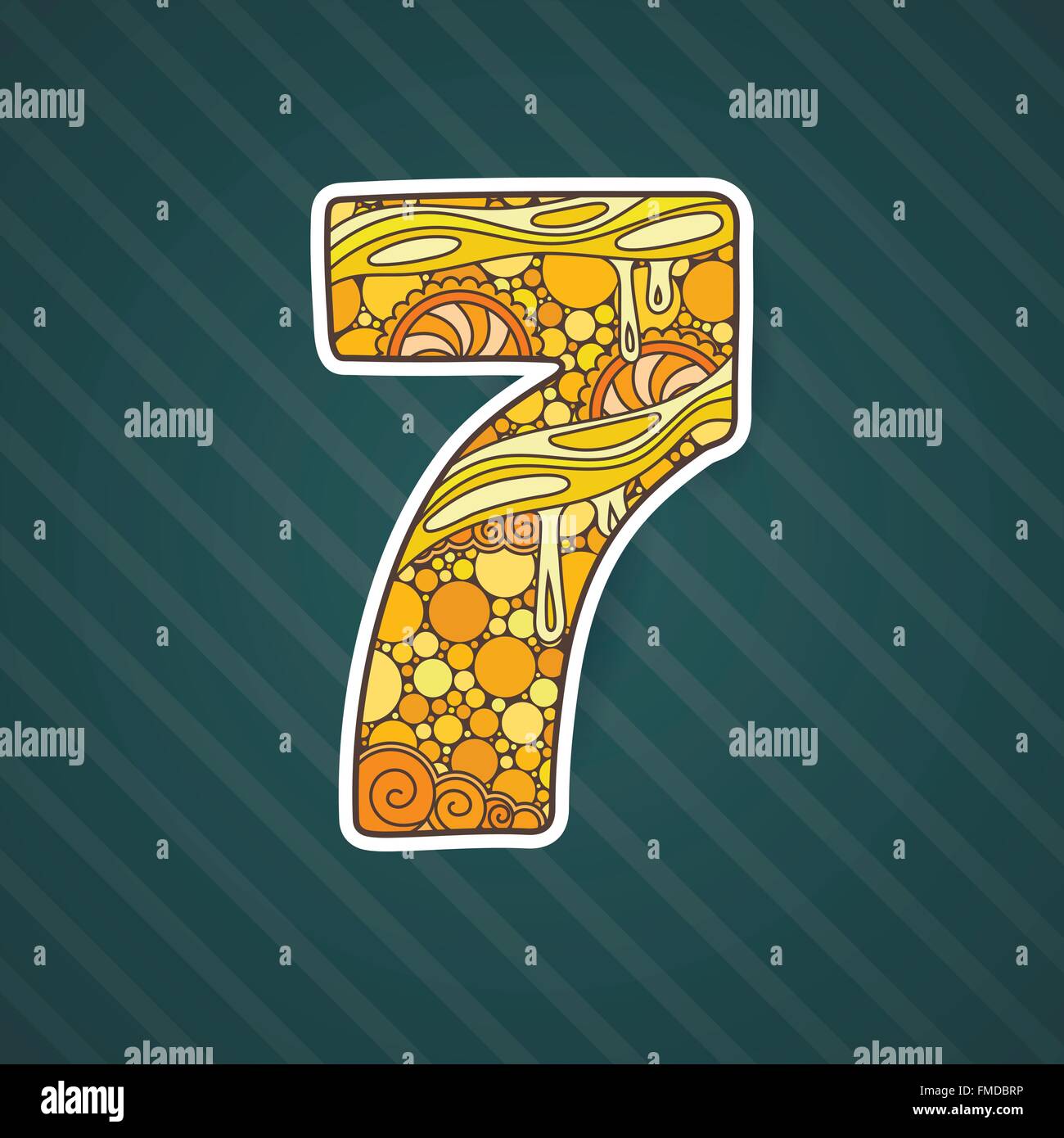 Zentangle number. Vector decorative number Stock Vector Image & Art - Alamy