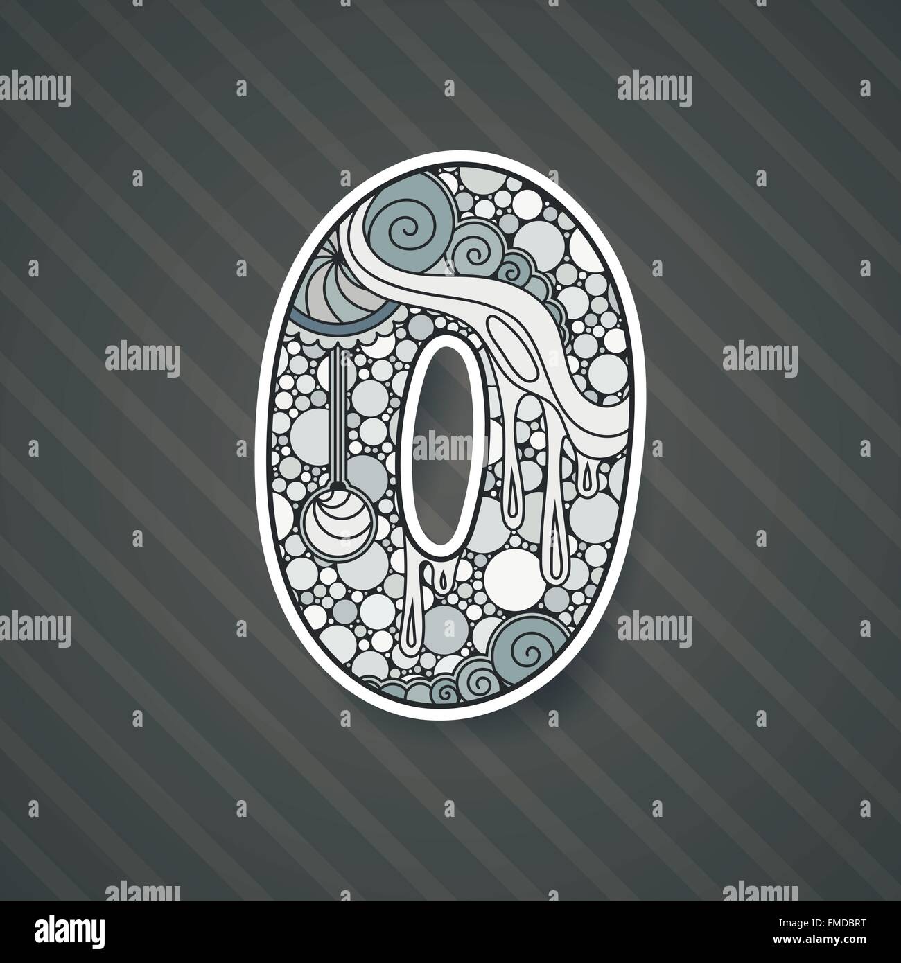 Zentangle number. Vector decorative number Stock Vector Image & Art - Alamy