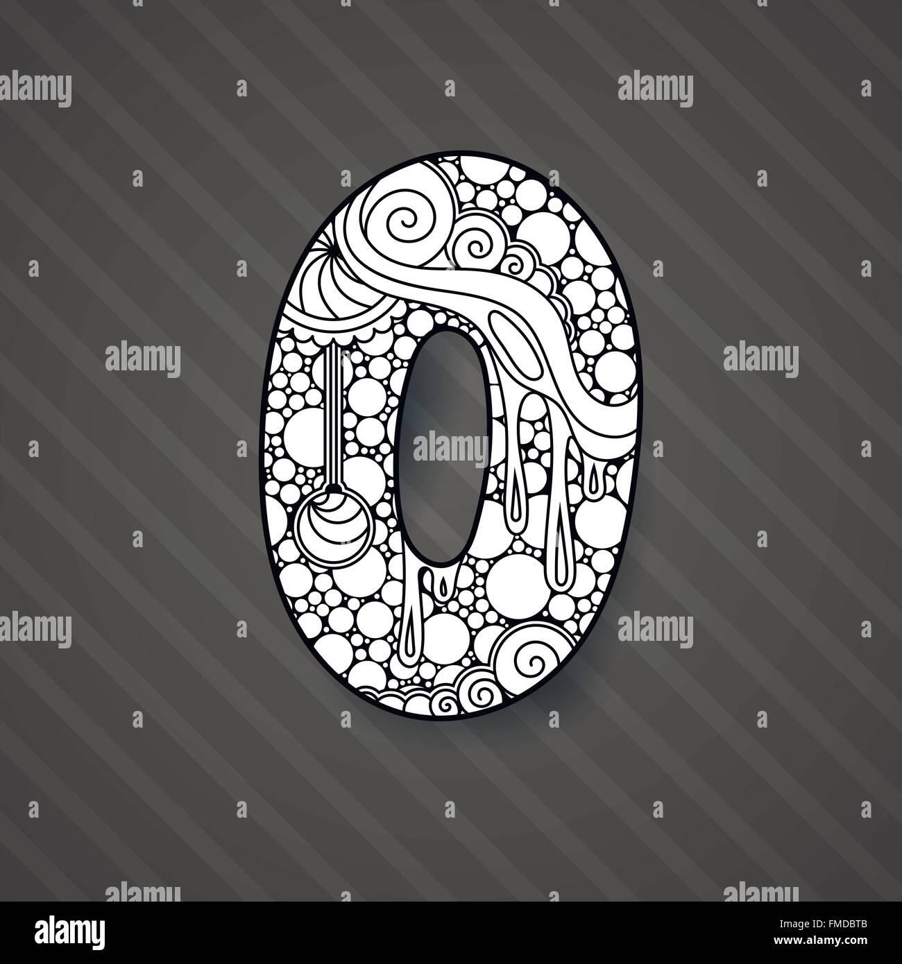 Zentangle number. Vector decorative number Stock Vector Image & Art - Alamy