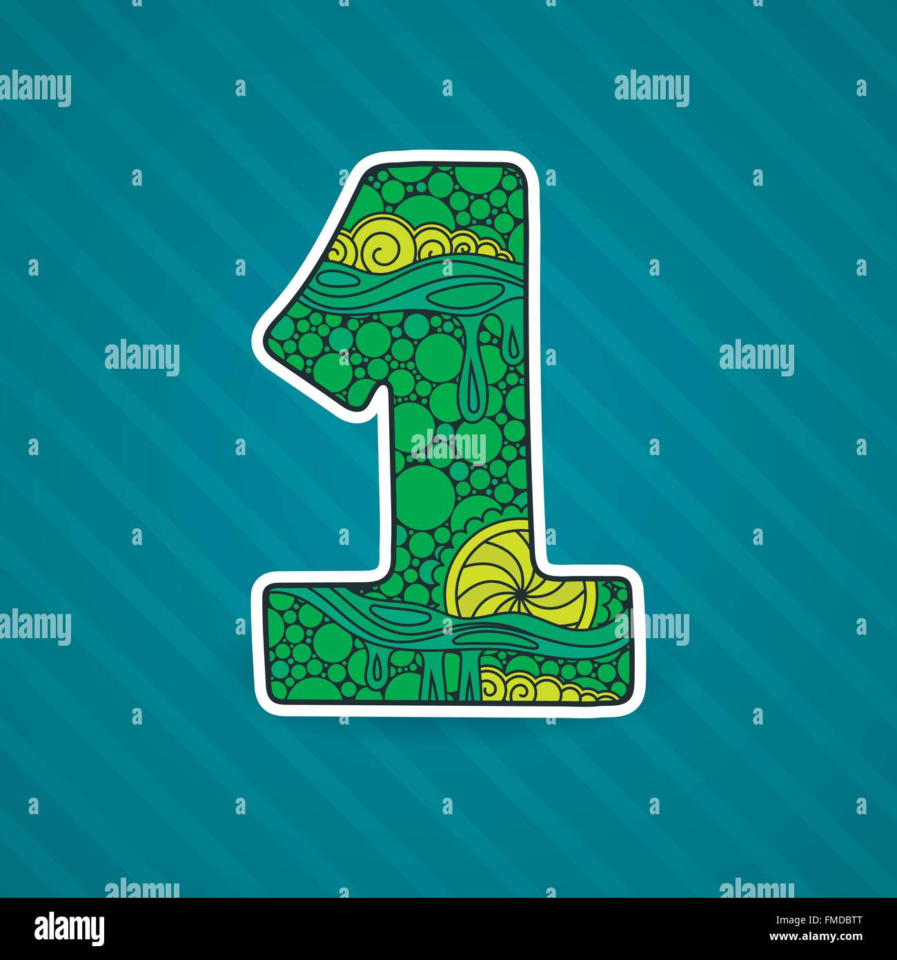 Zentangle number. Vector decorative number Stock Vector Image & Art - Alamy