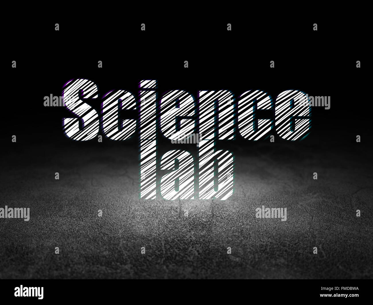 Science concept: Science Lab in grunge dark room Stock Photo - Alamy