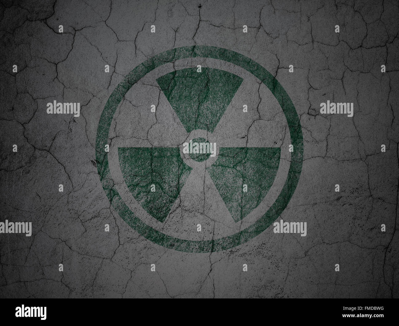 Science concept: Radiation on grunge wall background Stock Photo - Alamy