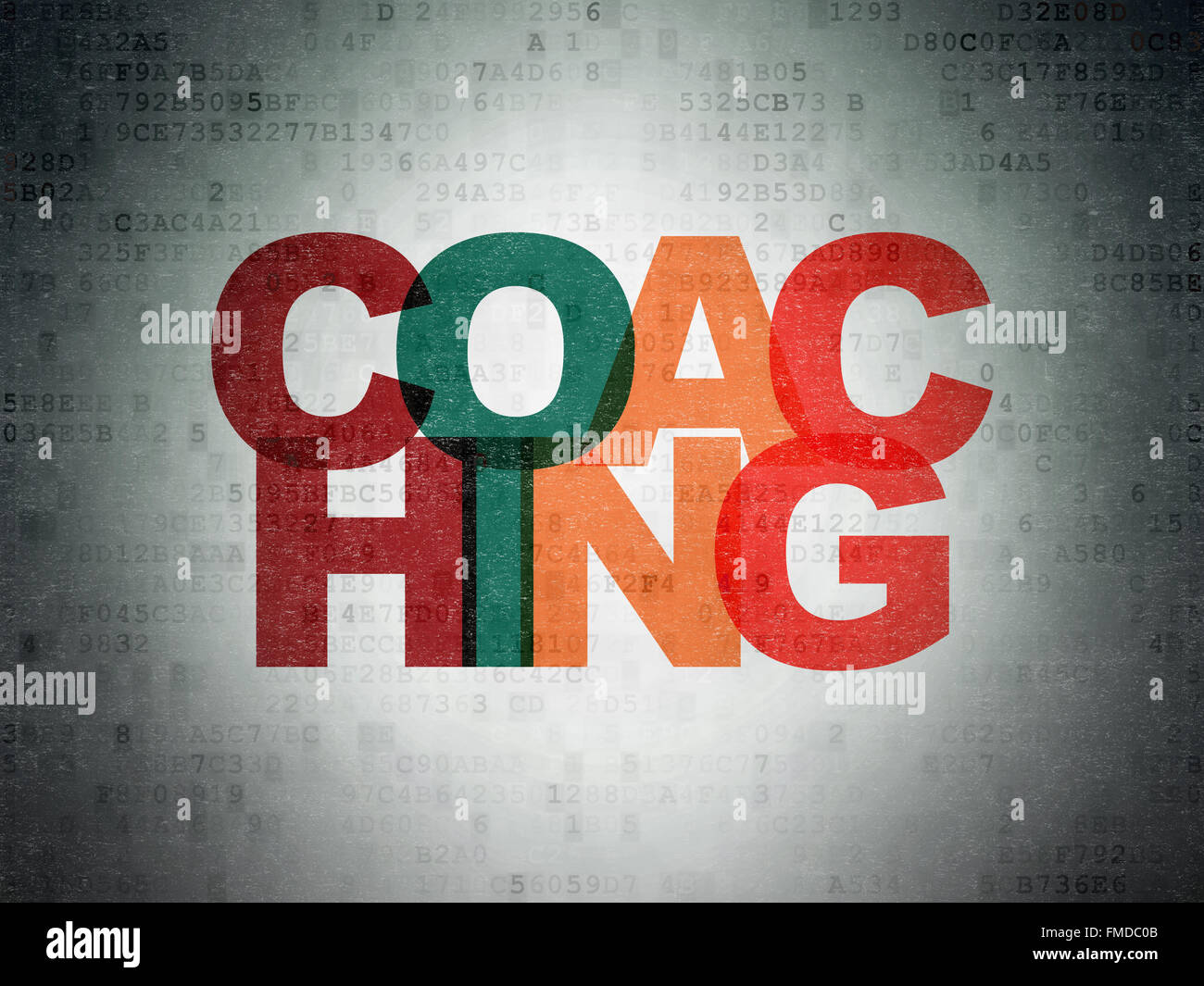 Education concept: Coaching on Digital Paper background Stock Photo - Alamy