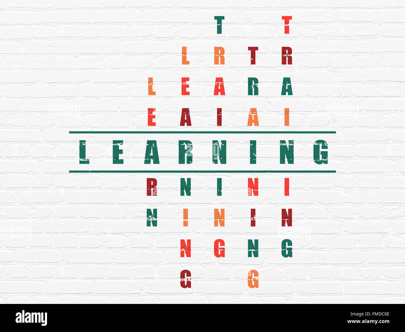 Education concept: Learning in Crossword Puzzle Stock Photo - Alamy