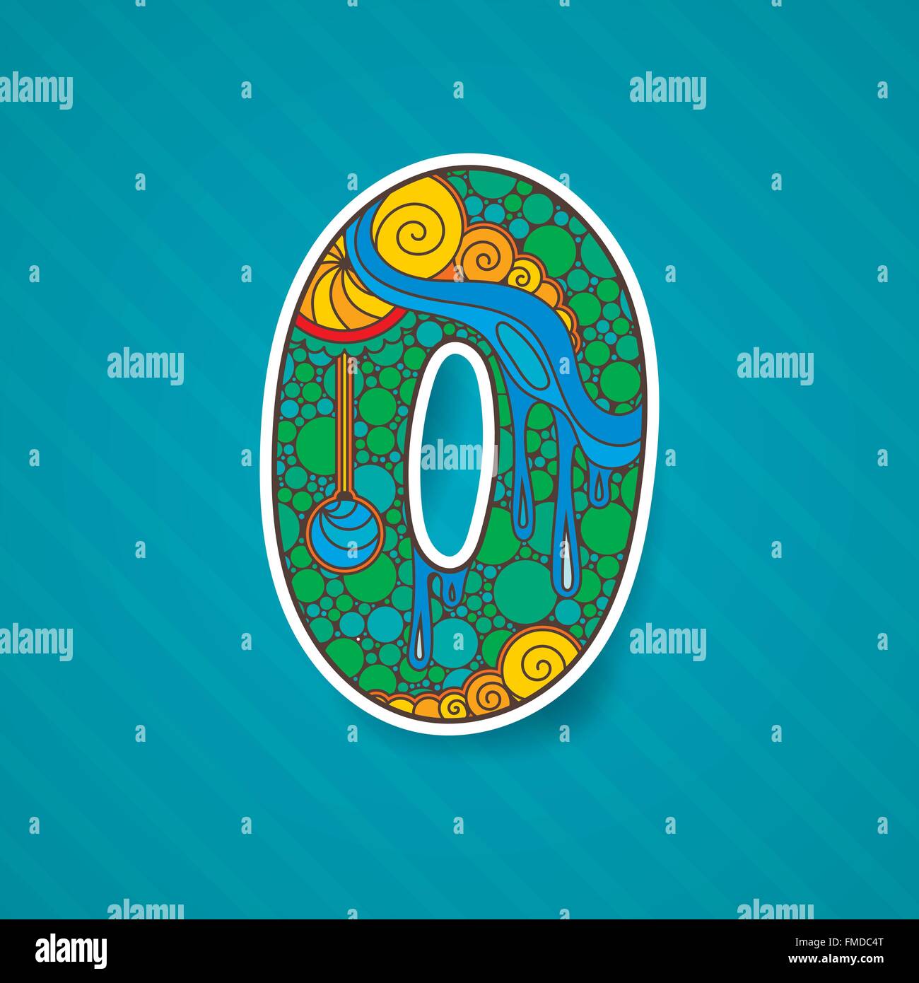 Zentangle number. Vector decorative number Stock Vector Image & Art - Alamy