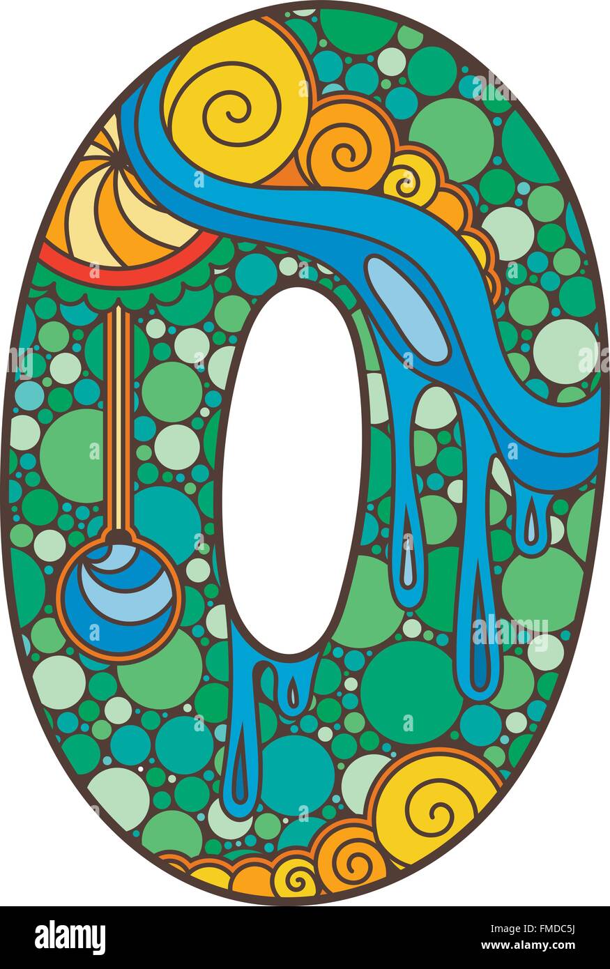 Zentangle number. Vector decorative number Stock Vector Image & Art - Alamy