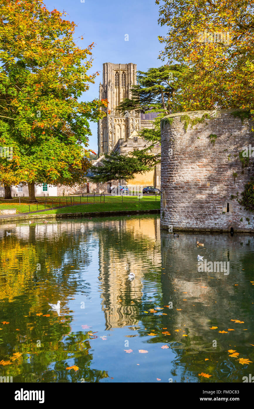 Bishops palace wall moat wells hi-res stock photography and images - Alamy