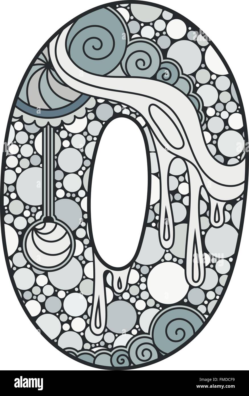Zentangle number. Vector decorative number Stock Vector Image & Art - Alamy