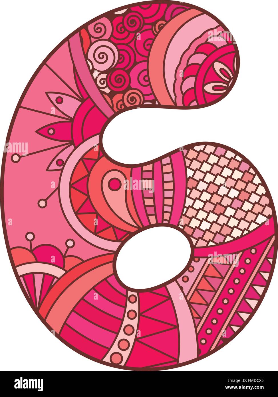 Zentangle number. Vector decorative number Stock Vector Image & Art - Alamy