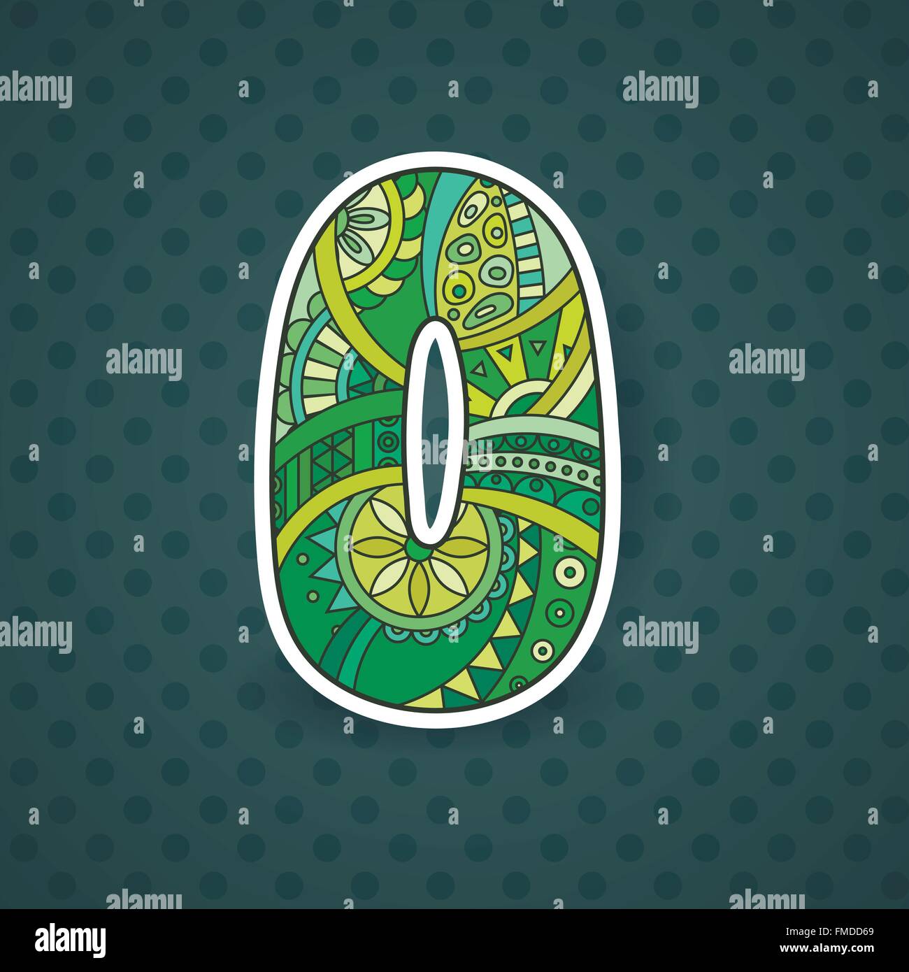 Zentangle number. Vector decorative number Stock Vector Image & Art - Alamy