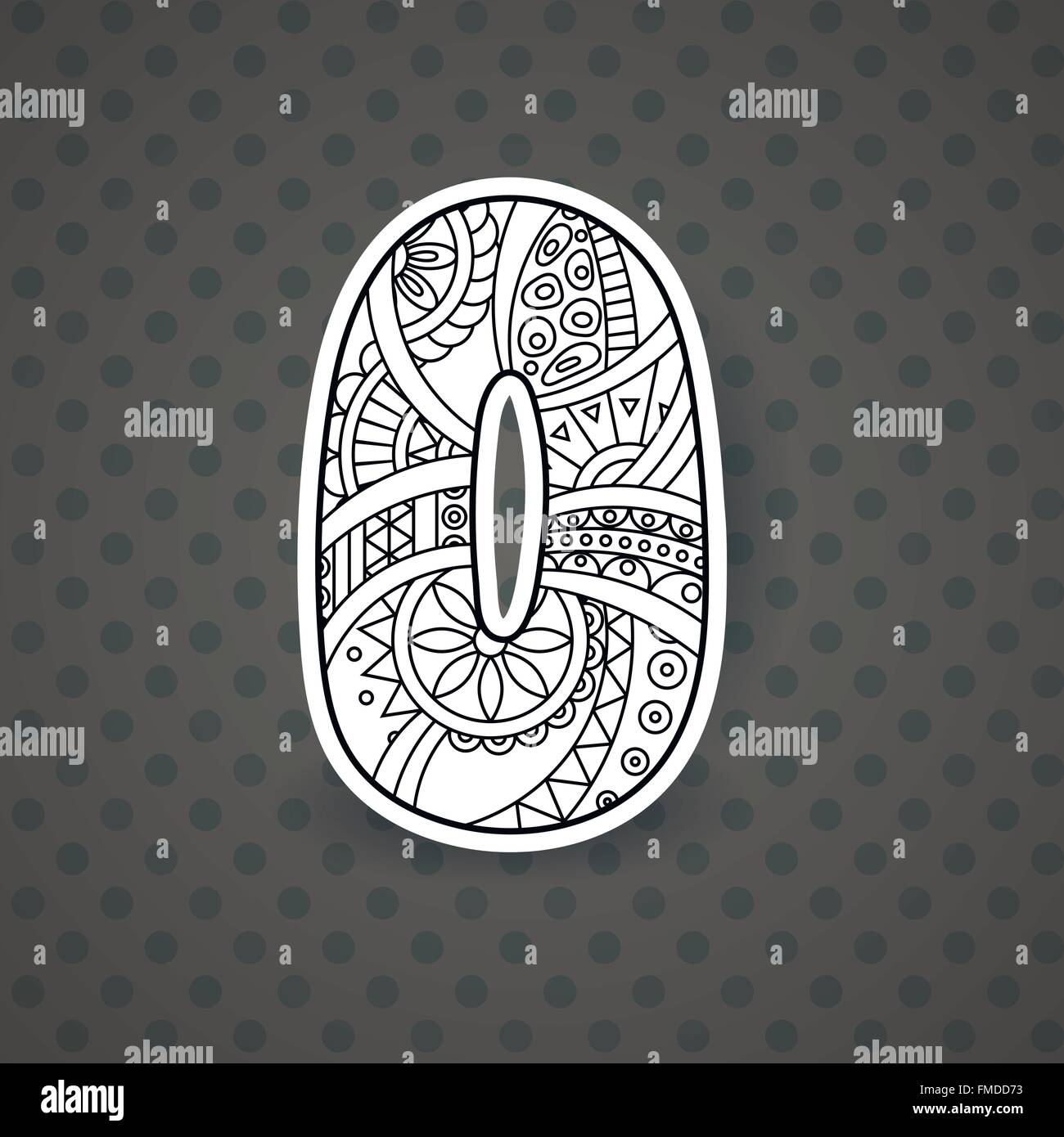 Zentangle number. Vector decorative number Stock Vector Image & Art - Alamy