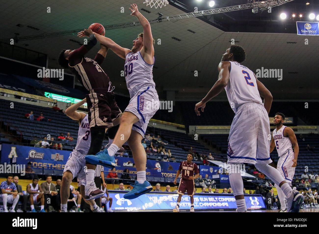 New Orleans, LA, USA. 11th Mar, 2016. Texas State Bobcats forward Emani ...