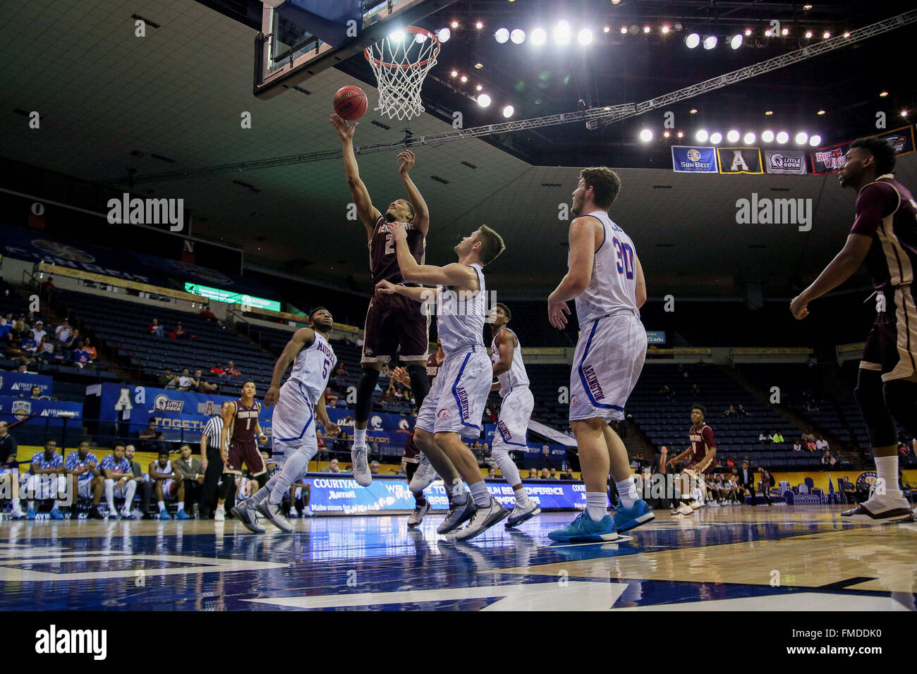 New Orleans, LA, USA. 11th Mar, 2016. Texas State Bobcats guard Anthony ...