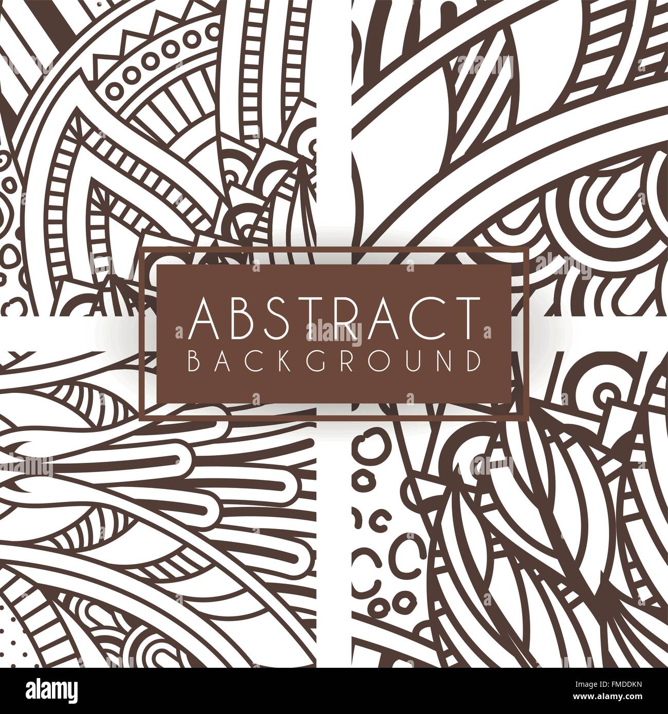 Set of four vector monochrome intricate patterns. Doodle. Zentangle ...