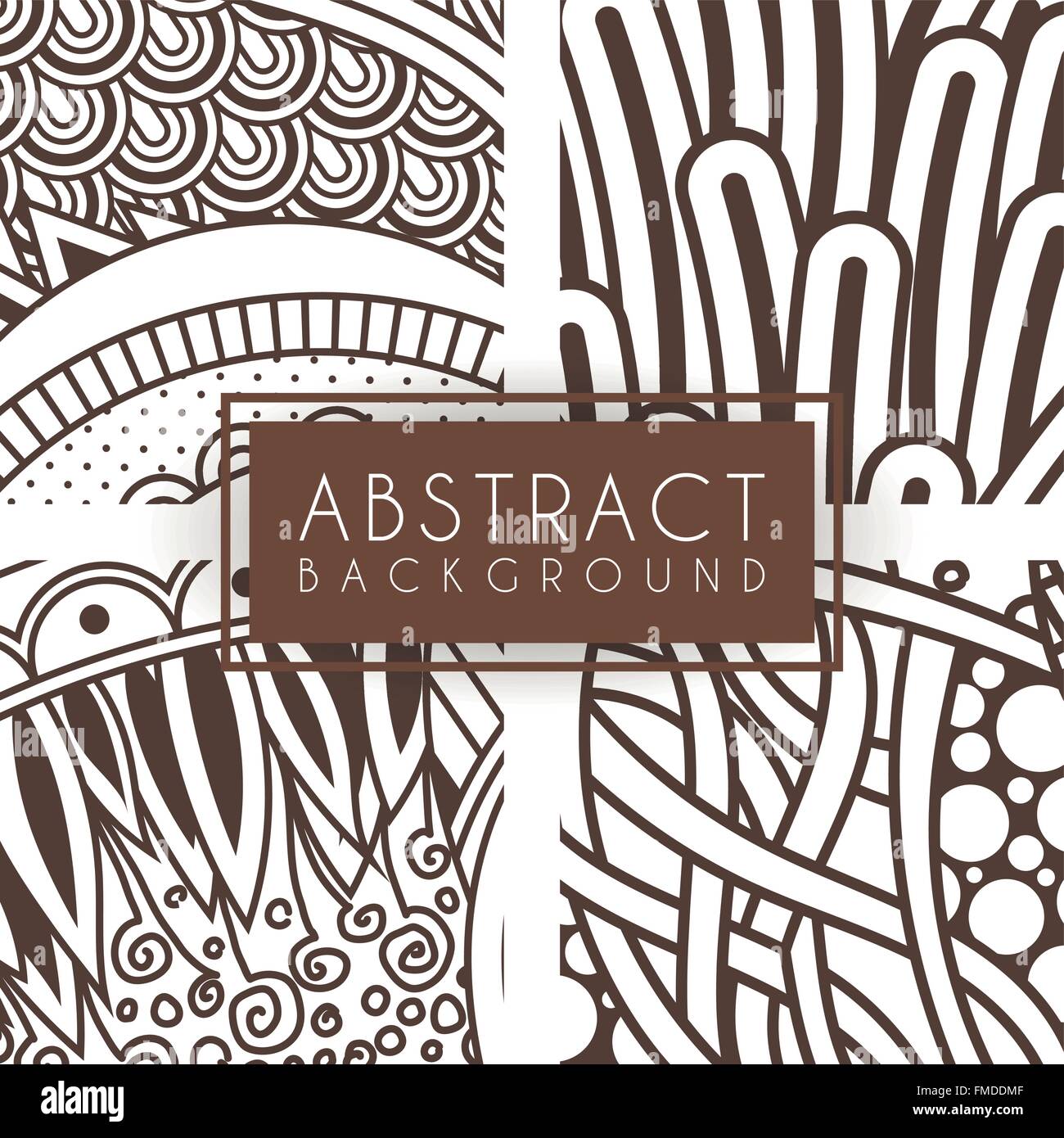 Set of four vector monochrome intricate patterns. Doodle. Zentangle ...