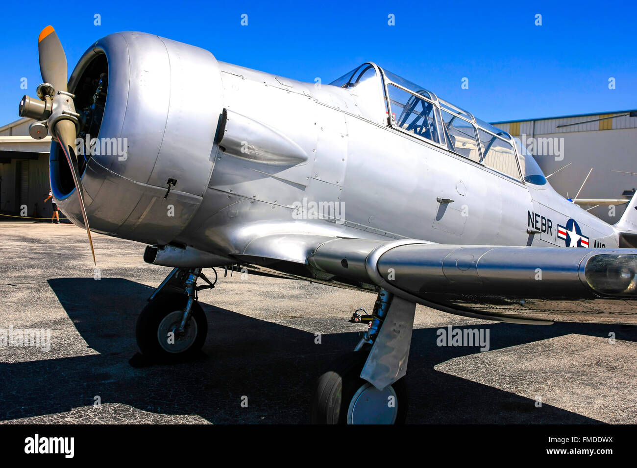 WW2 AT-6 Texan advanced trainer plane at Sarasota SRQ in Florida Stock ...