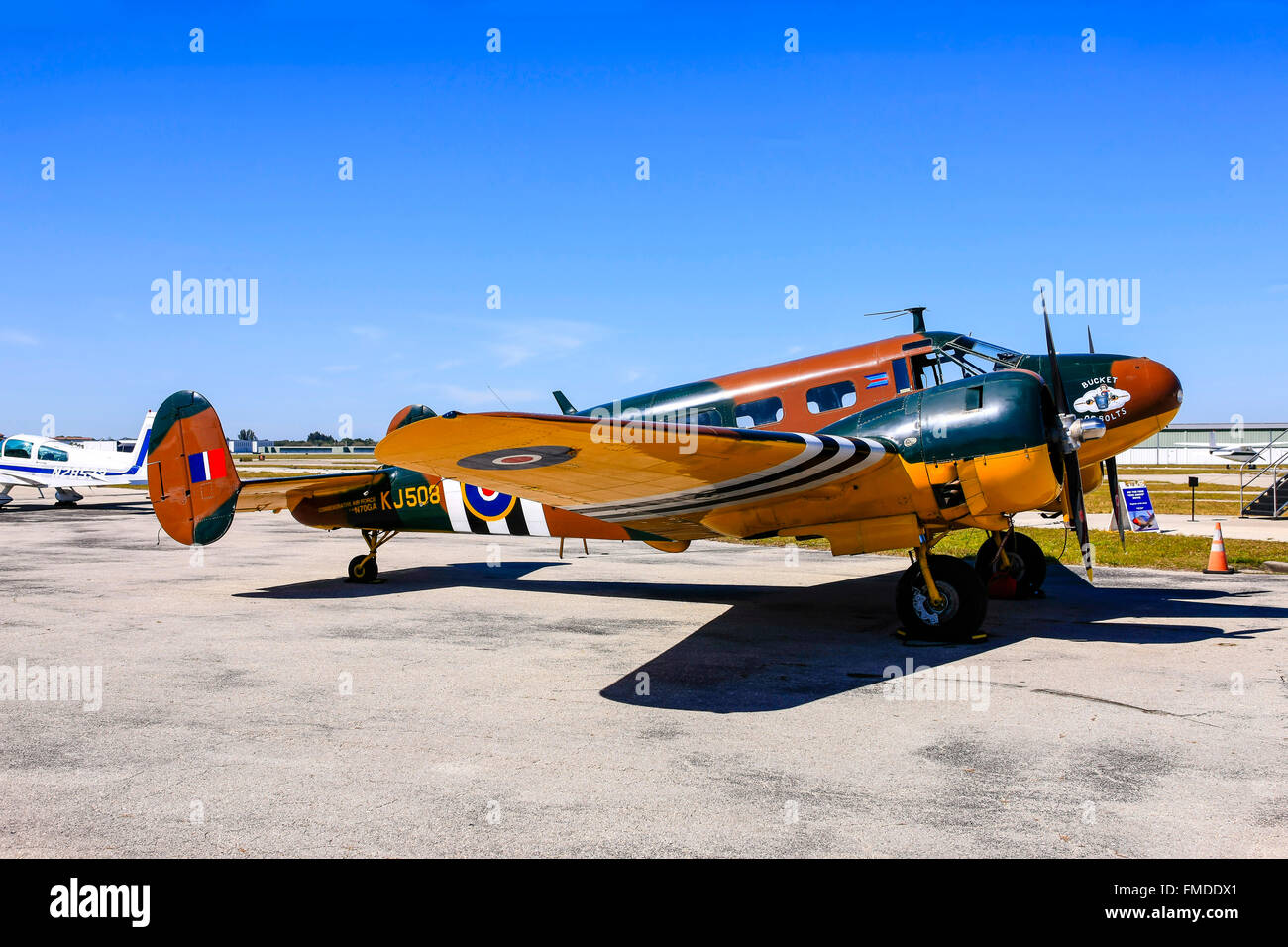 A Beechcraft C-45 Expediter VIP transport plane from 1944 at Sarasota ...