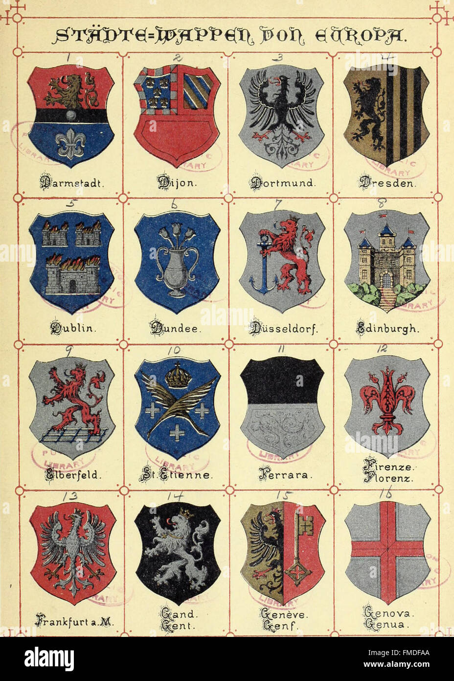 'Die Wappen der wichtigsten Städte Europas' (1902) showcases the coats ...