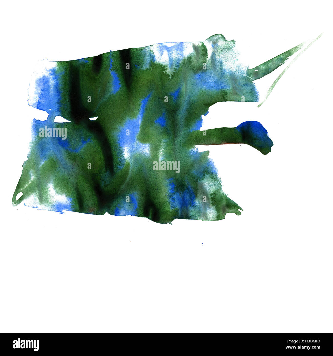 water green color watercolor texture splash blotch watercolour isolated ...