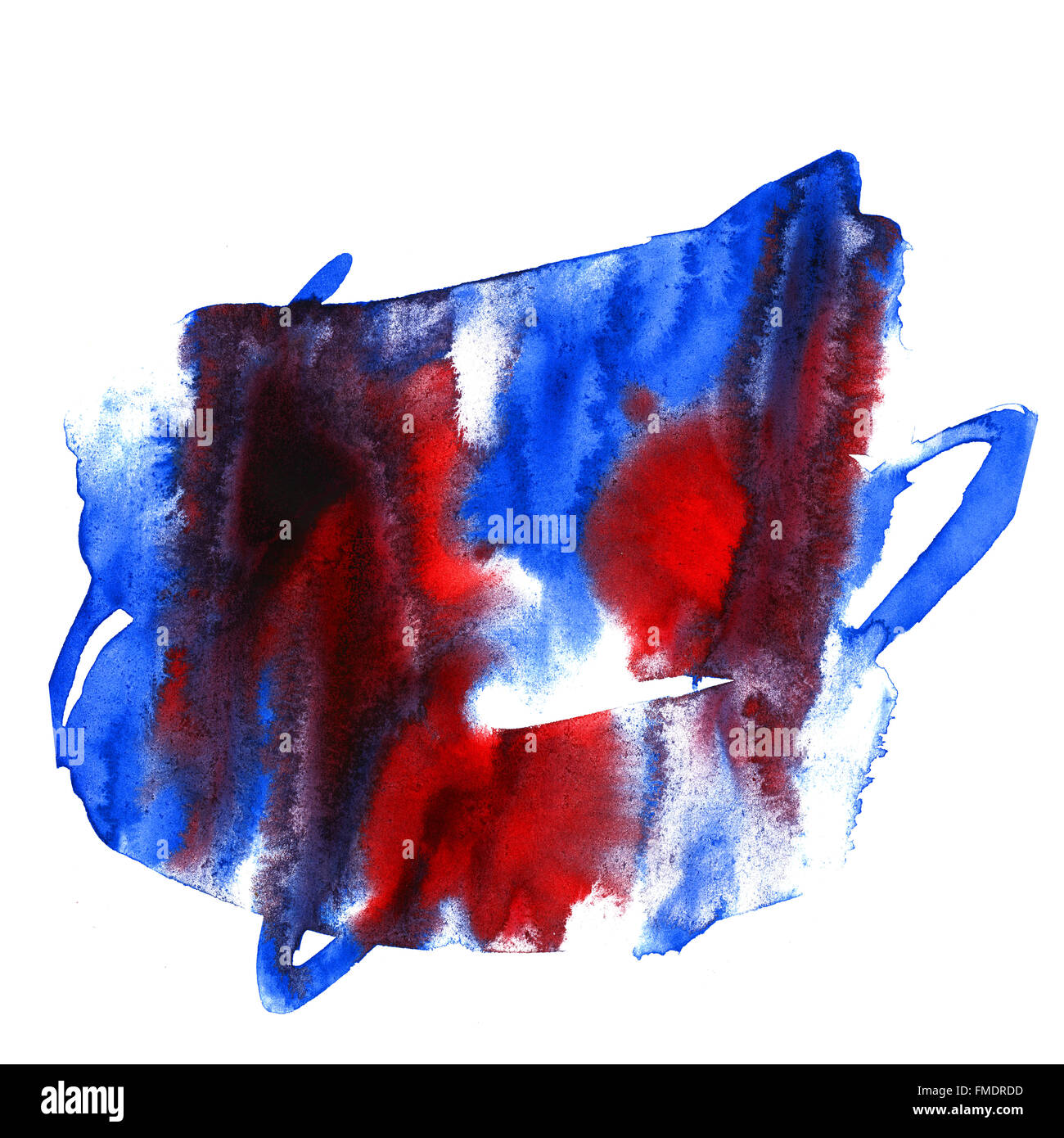 water brown blue watercolor texture splash blotch watercolour isolated ...