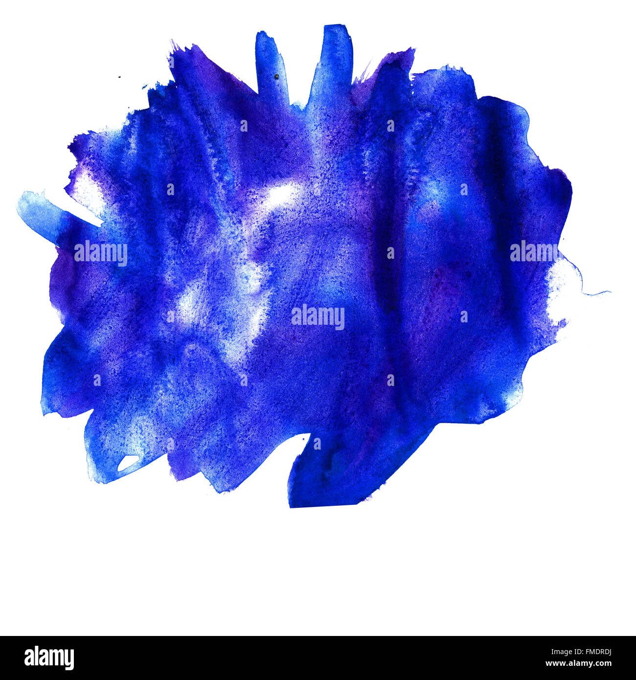 water color watercolor texture blue splash blotch watercolour isolated ...