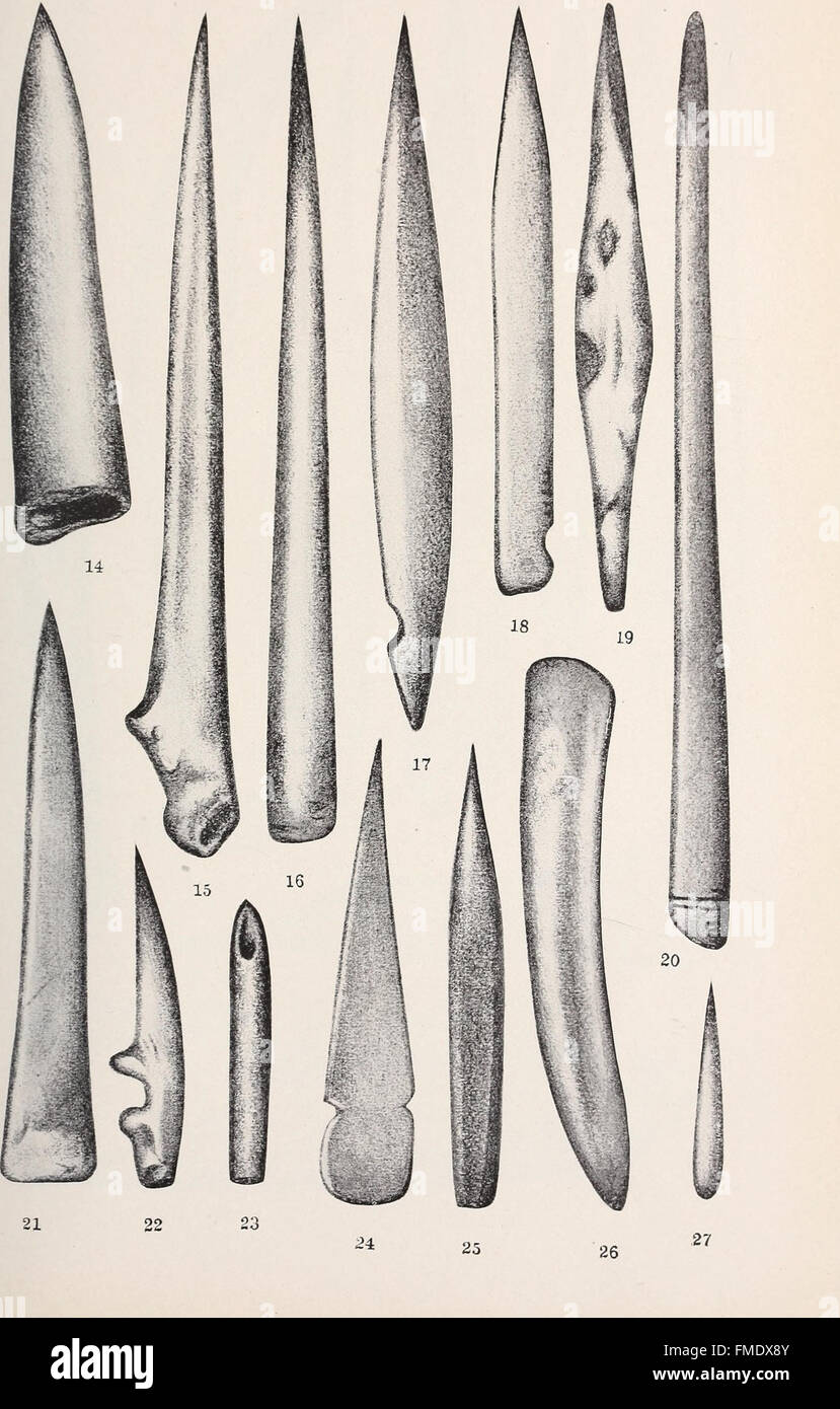 'Horn and Bone Implements of the New York Indians' (1902) presents a ...