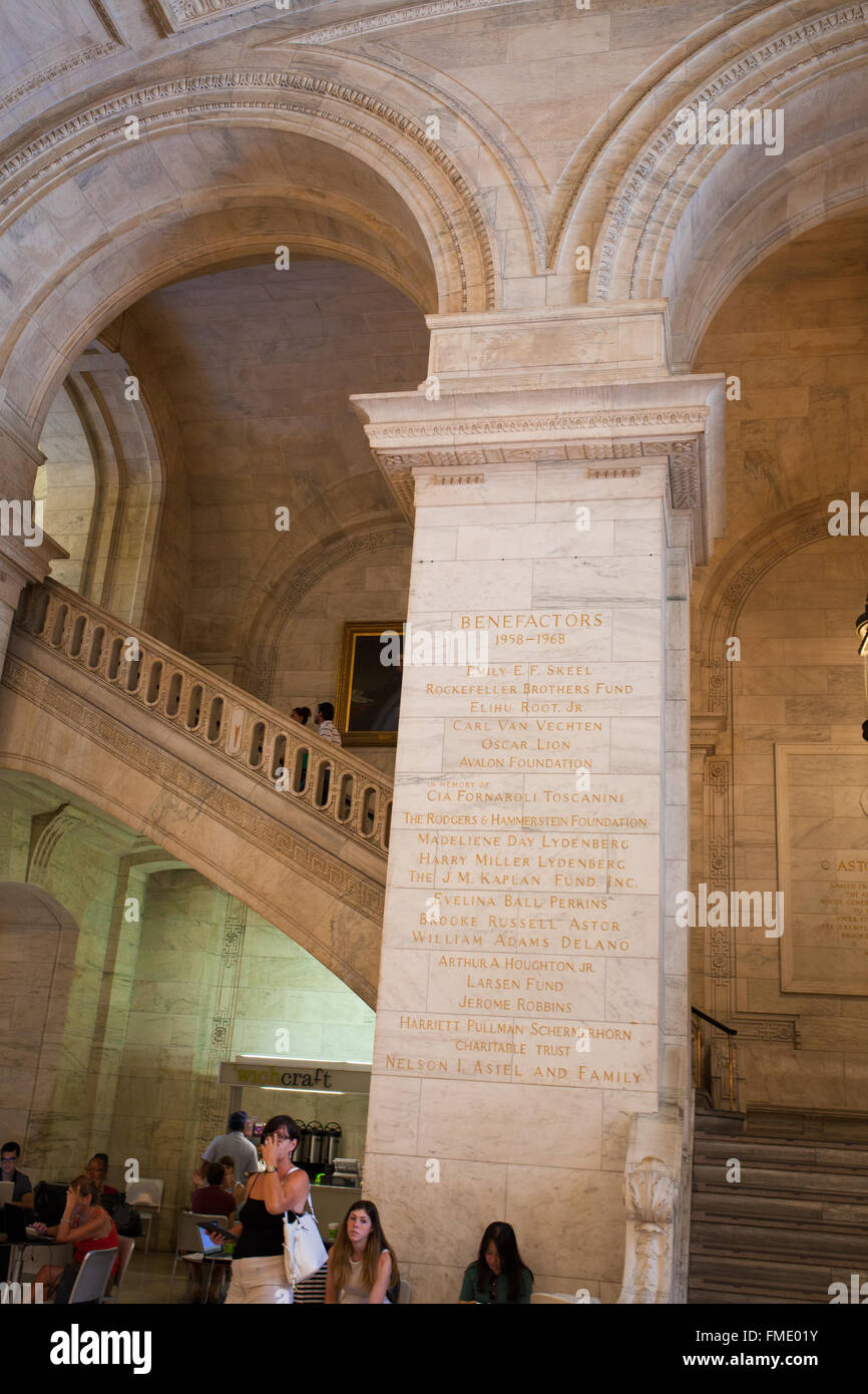 the public central library at NYC Stock Photo - Alamy