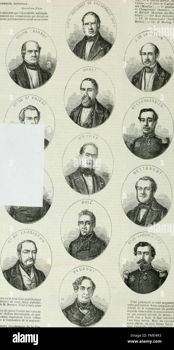 The 1843 edition of 'L'Illustration,' a universal journal offering news ...