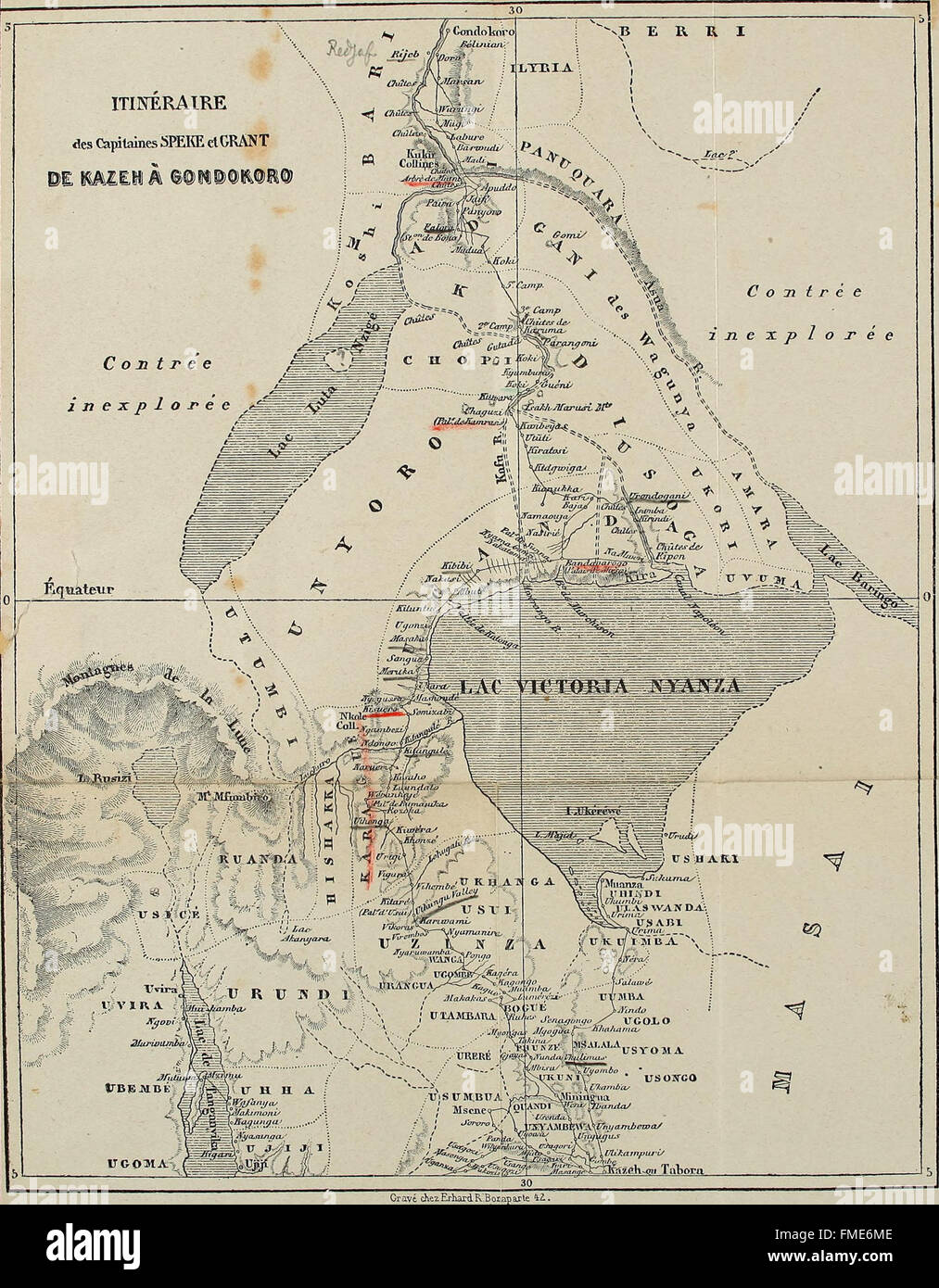 Grant speke map hi-res stock photography and images - Alamy