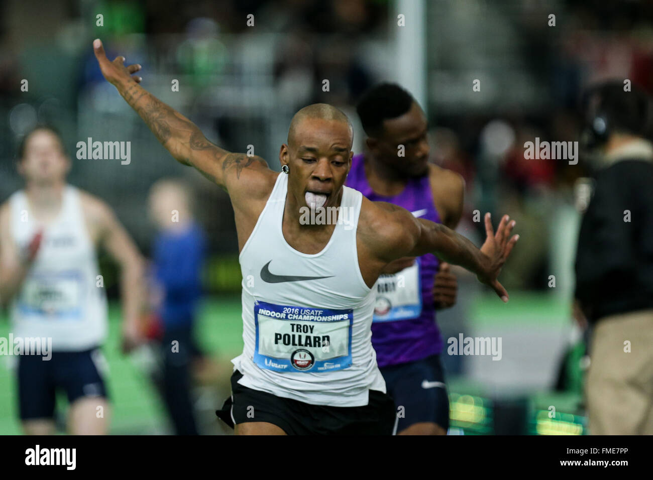 March 11, 2016 - TROY POLLARD crosses the finish line in his heat of ...