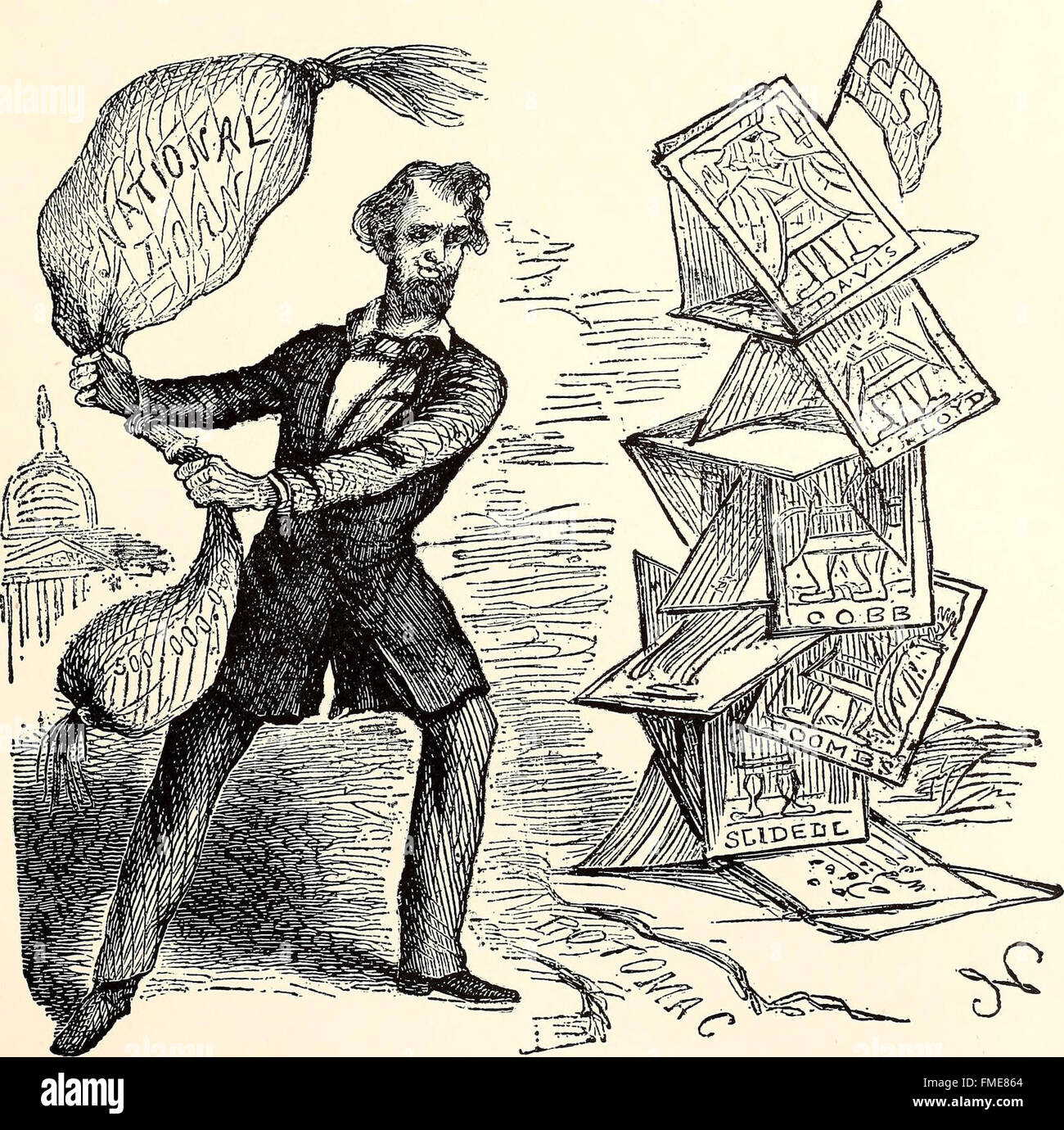 Abraham lincoln cartoon hi-res stock photography and images - Alamy