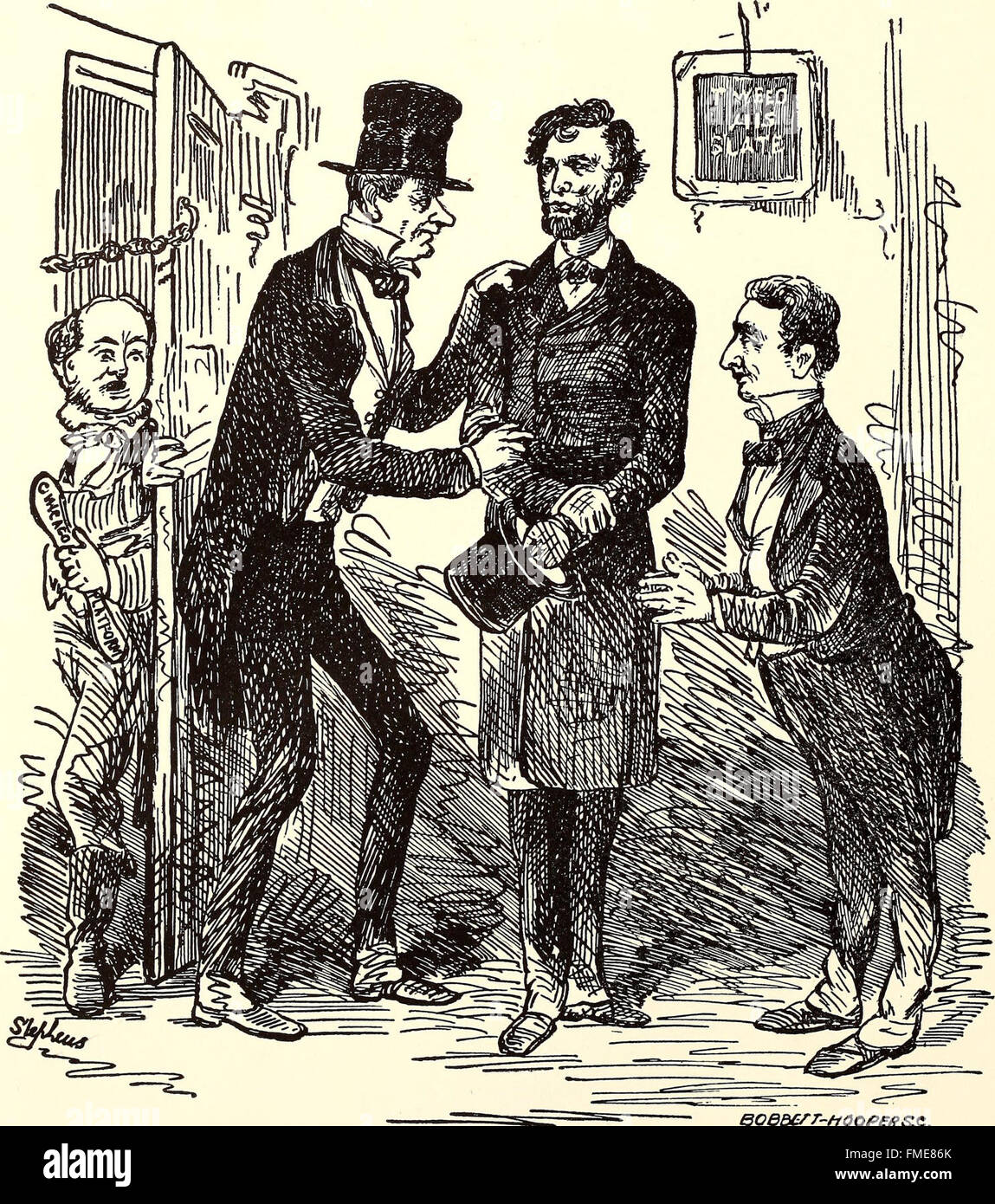 'Lincoln in Caricature' (1903) features humorous and exaggerated ...
