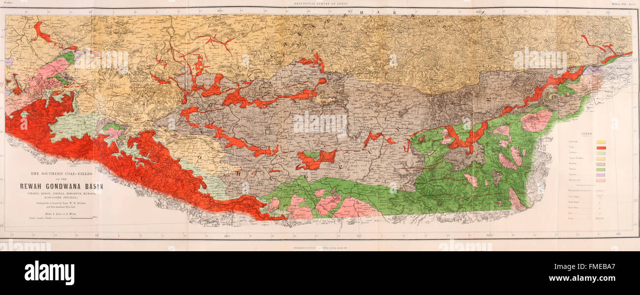 Geological map of india hi-res stock photography and images - Alamy